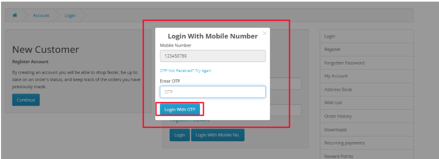 Mobile OTP Login: Enhancing OpenCart Security with Purpletree