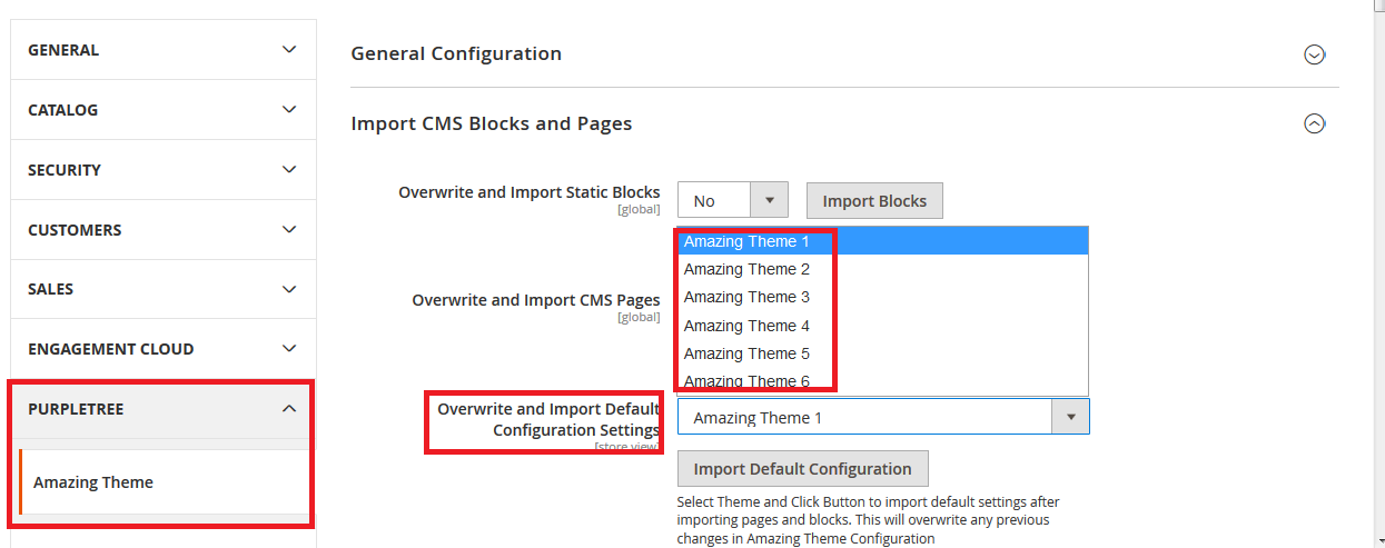 Setting up Different Purpletree Amazing Theme Templates in Magento 2 theme